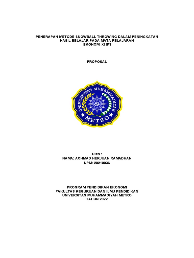 Proposal PTK Bab 1 Dan 2,3herjuan | PDF
