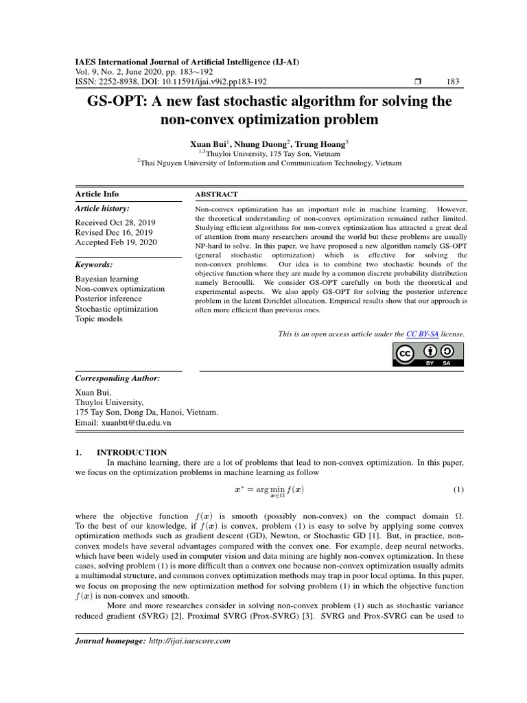 GS-OPT: A New Fast Stochastic Algorithm For Solving The Non-Convex ...