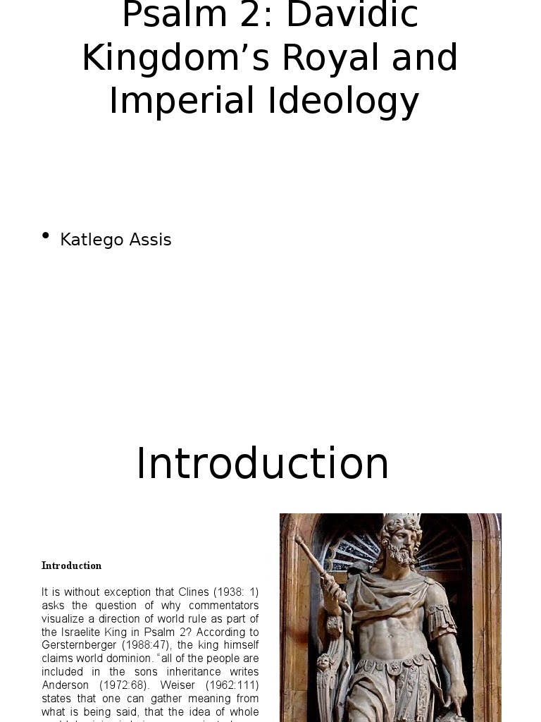 Psalm 2 Davidic Kingdom S Royal And Imperial Ideology Pdf Psalms