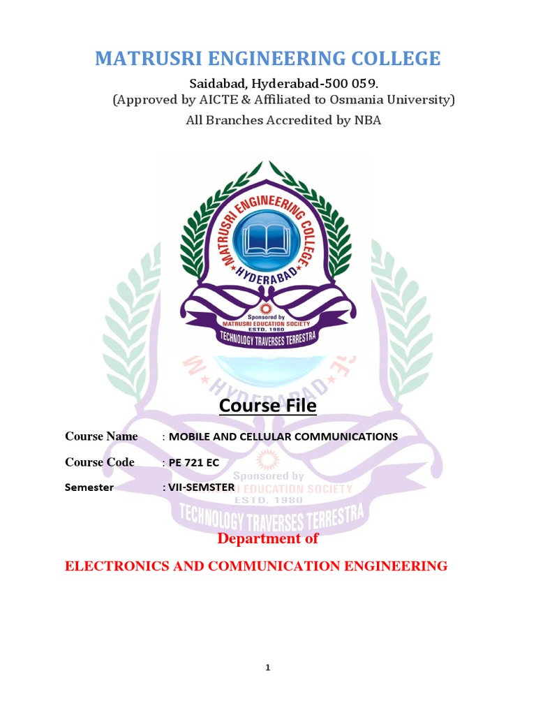 MCC Online Notes 2021-22-5 Units | PDF | Cellular Network | Radio