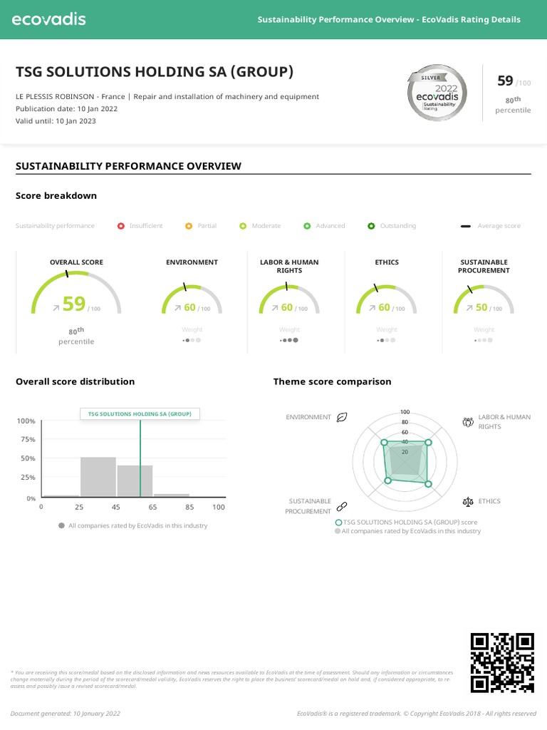 TSG Solutions Holding Sa (Group) 59: Sustainability Performance ...