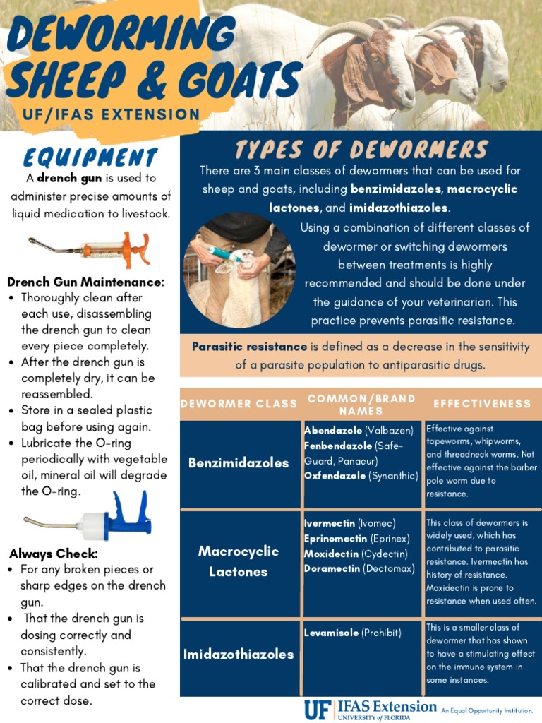 Deworming Sheep Goats Factsheet | PDF | Medicine | Veterinary Medicine