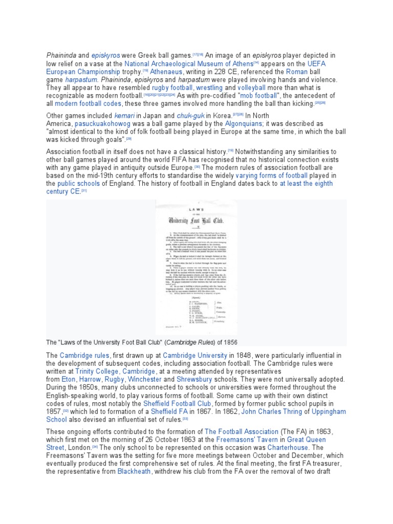 Episkyros Harpastum: Phaininda and | Download Free PDF | Association ...