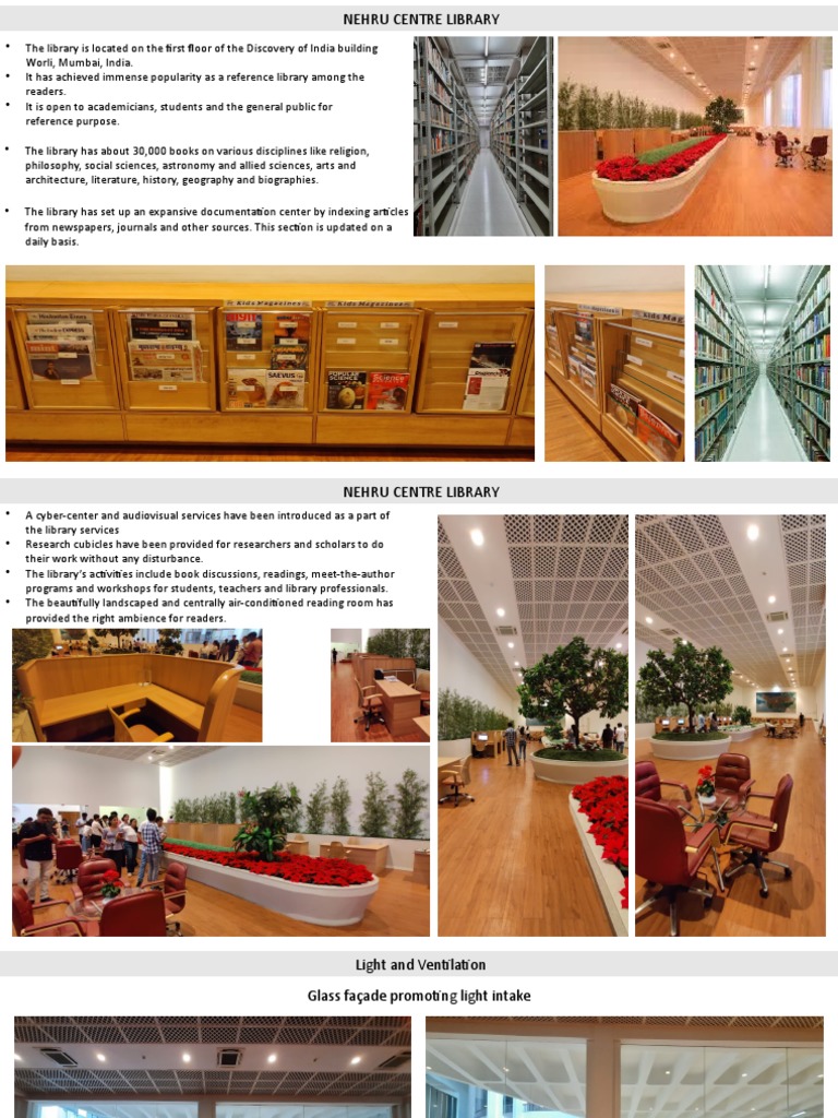 Nehru Centre Library Overview | PDF | Libraries | Anthropometry