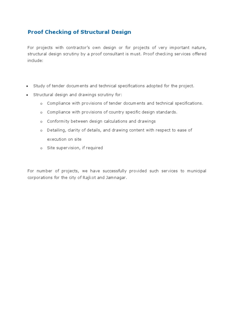 Proof of Checking Structural Design | PDF