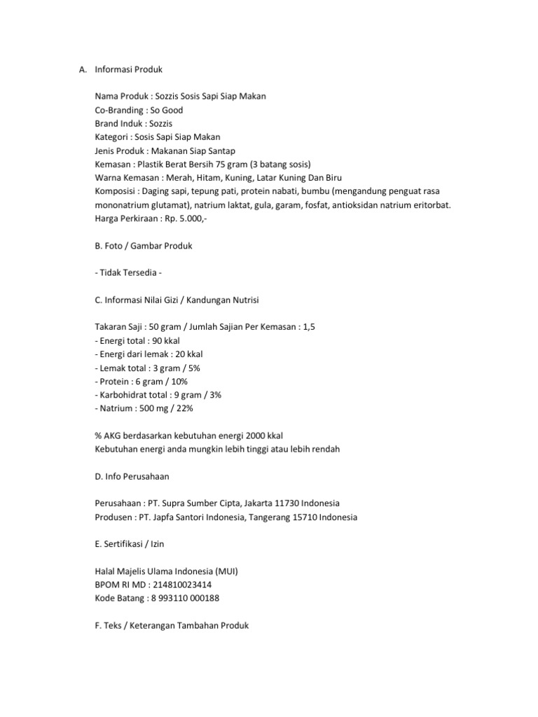 SOZZIS | PDF | Memasak, Makanan, & Anggur