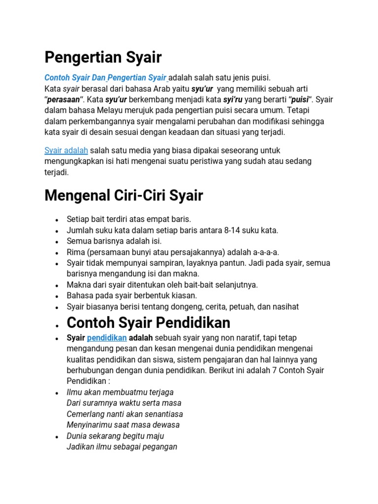 Syair | PDF