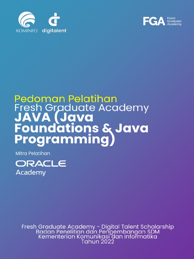 Pedoman Peserta FGA 2022 - Oracle - JAVA (Java Foundations & Java Programming) | PDF
