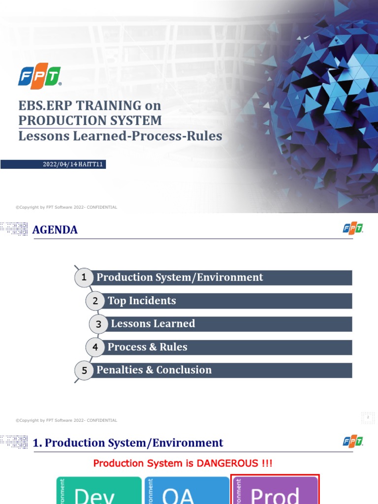 EBS - ERP Production System - Training Material - V1.0.20220414 | PDF | Server (Computing ...