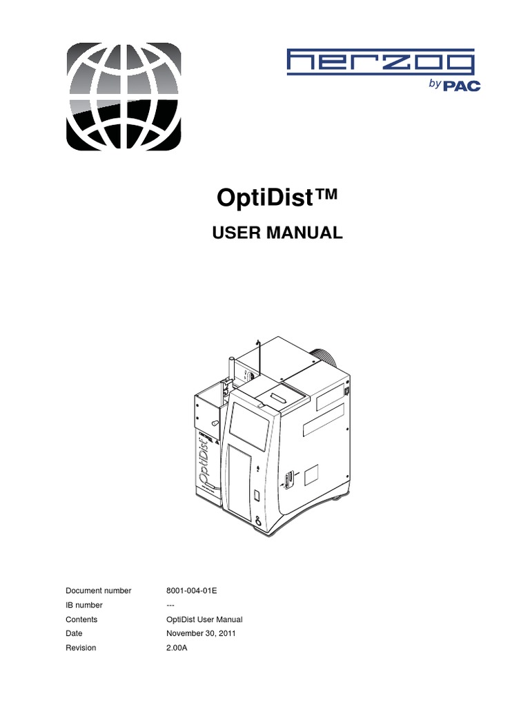 OptiDist User Manual | PDF | Calibration | Implied Warranty