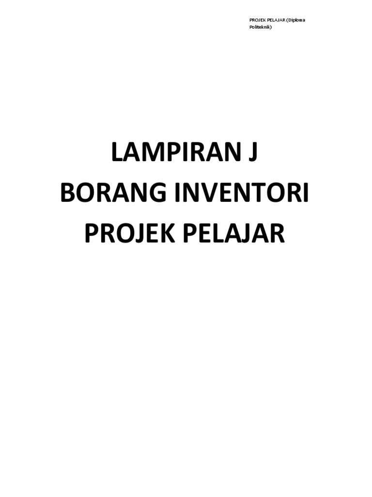Lampiran J PDF | PDF