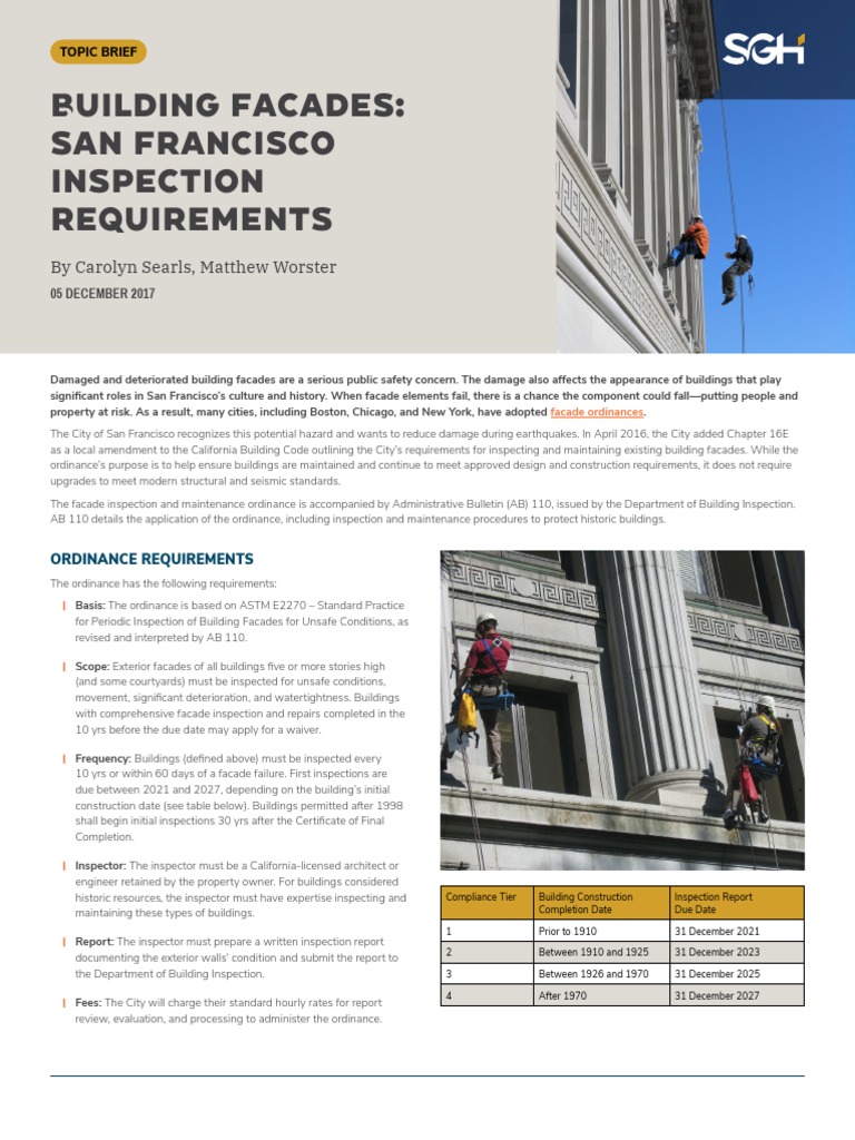 Building Facades: San Francisco Inspection Requirements: by Carolyn ...