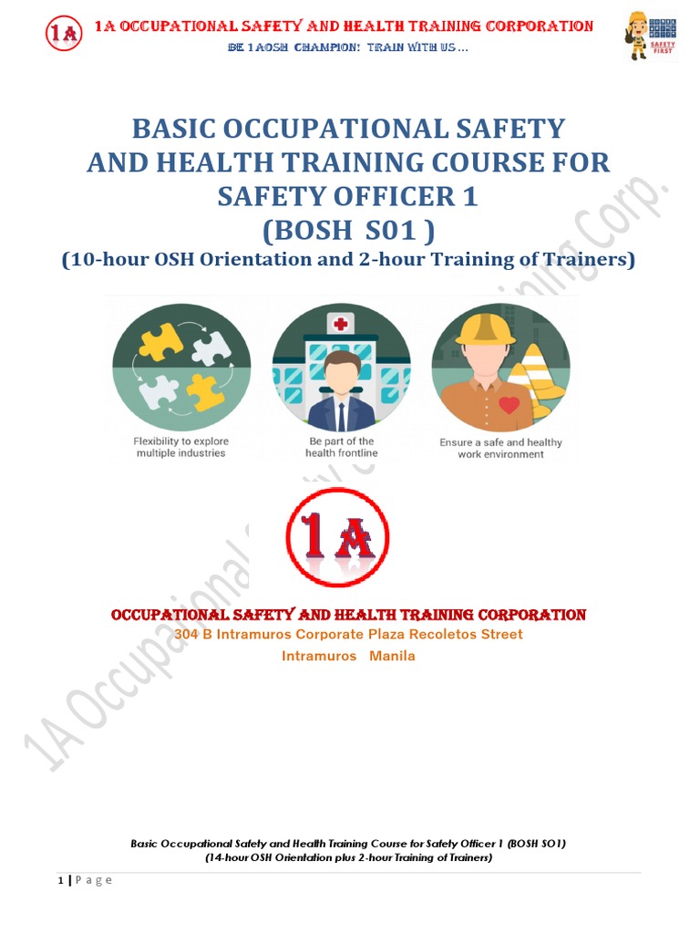 BOSH SO1 Training Course Overview | PDF | Occupational Safety And ...