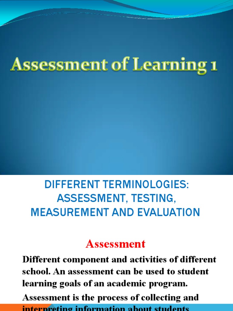 Chapter 1 Assement of Learning 1 | PDF | Test (Assessment ...