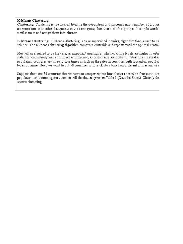 Case Study K-Means Clustering | PDF | Cluster Analysis | Statistics