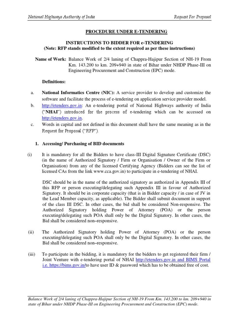 E-Tendering Procedure | PDF | Request For Proposal | Business