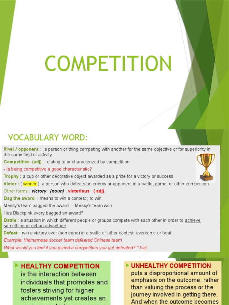 COMPETITION | PDF | Psychological Concepts | Behavioural Sciences