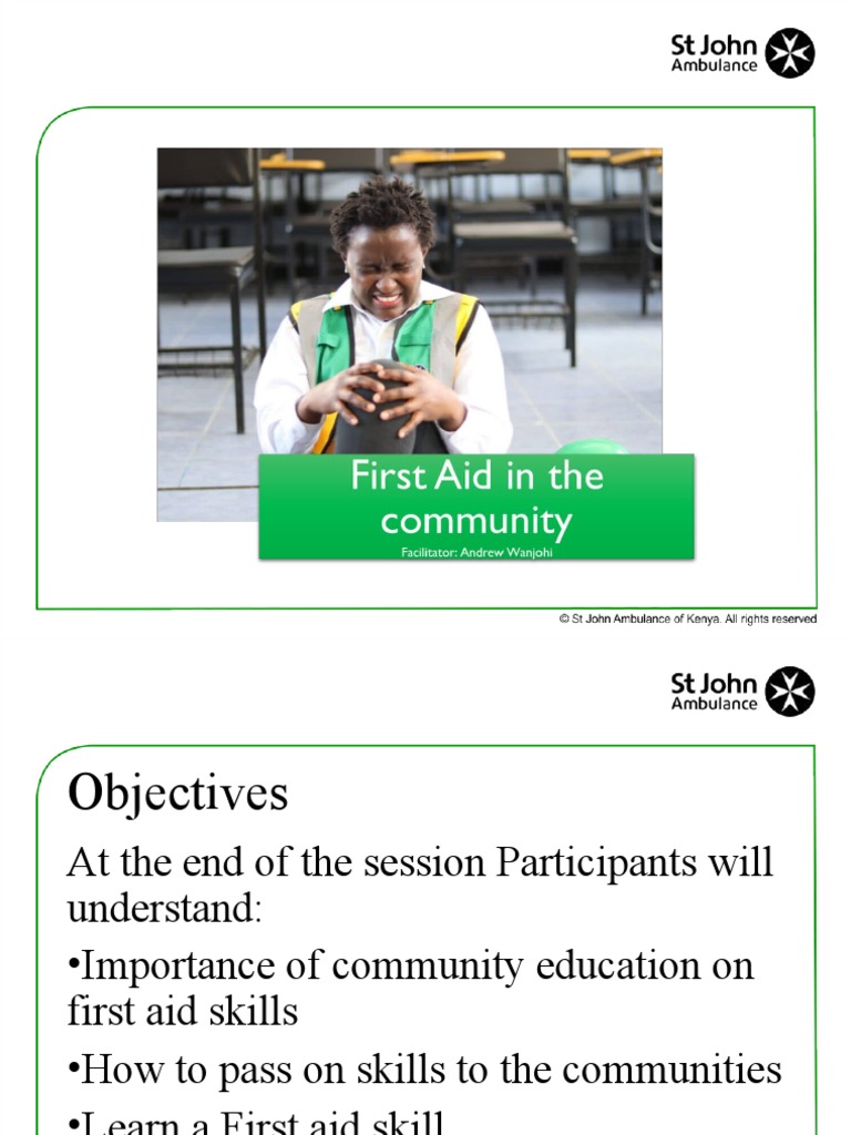 First Aid Skills & Community Education | PDF | Cardiopulmonary ...