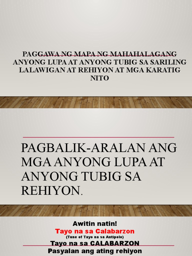 Paggawa NG Mapa NG Mahahalagang | PDF