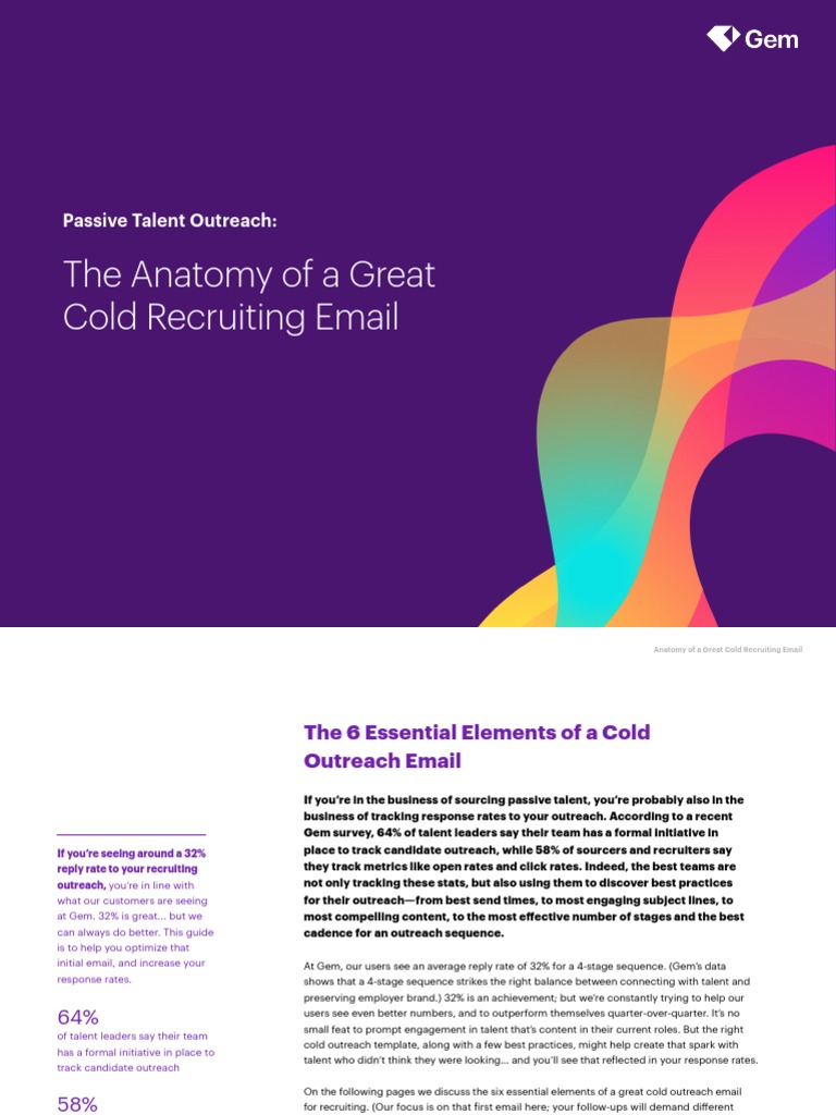 Anatomy of A Great Cold Recruiting Email | PDF | Linked In | Recruitment