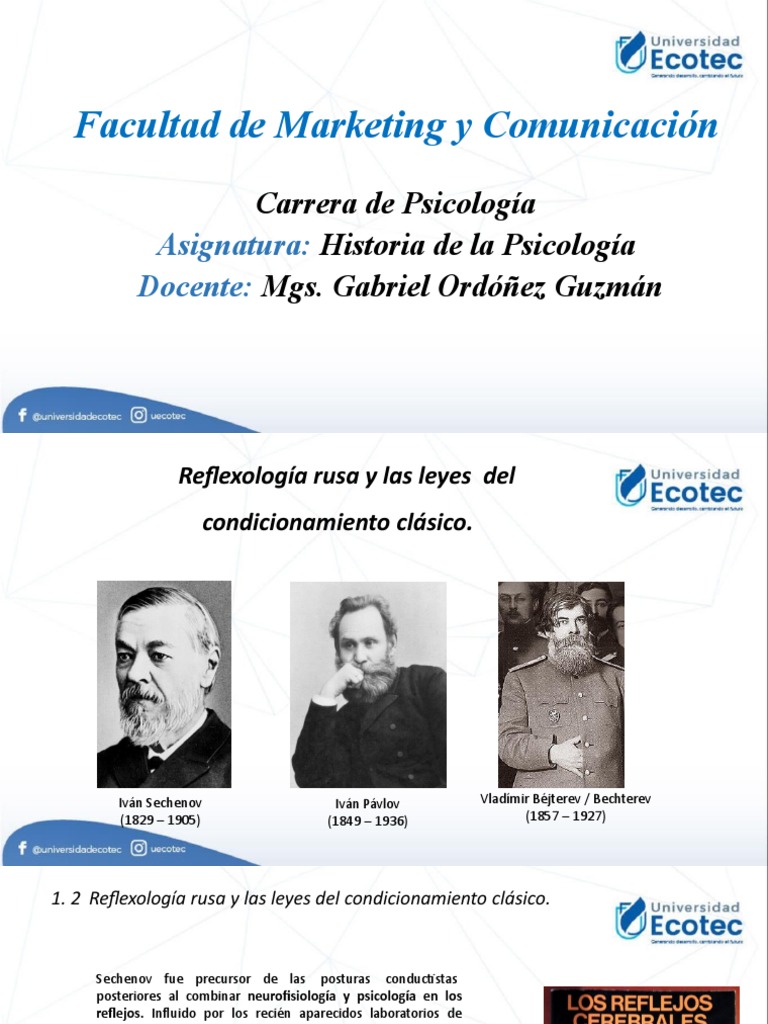 Reflexología Rusa y Condicionamiento Clásico | PDF | Sicología ...