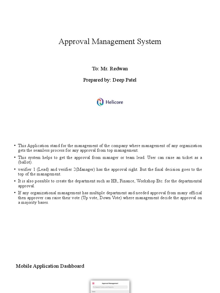 Approval Management System | PDF