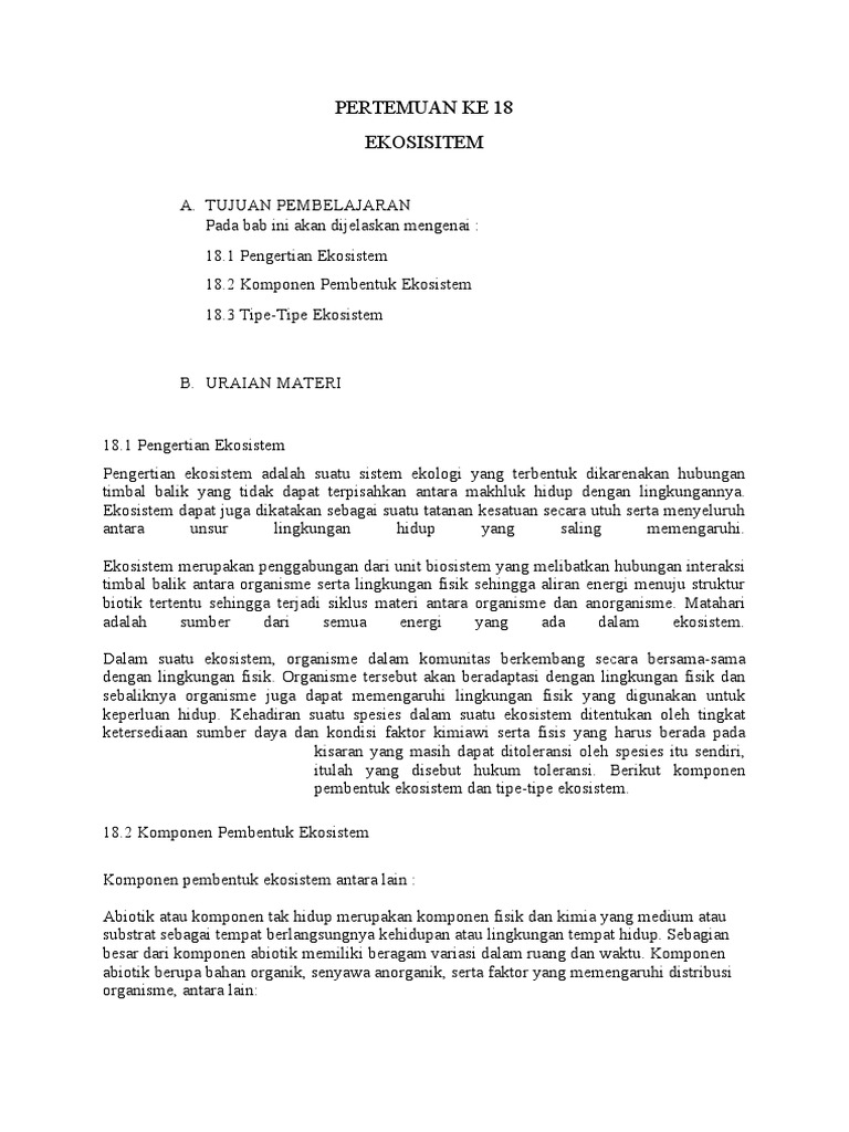 Pertemuan Ke 18 HK Lingkungan | PDF | Griya & Taman | Sains & Matematika