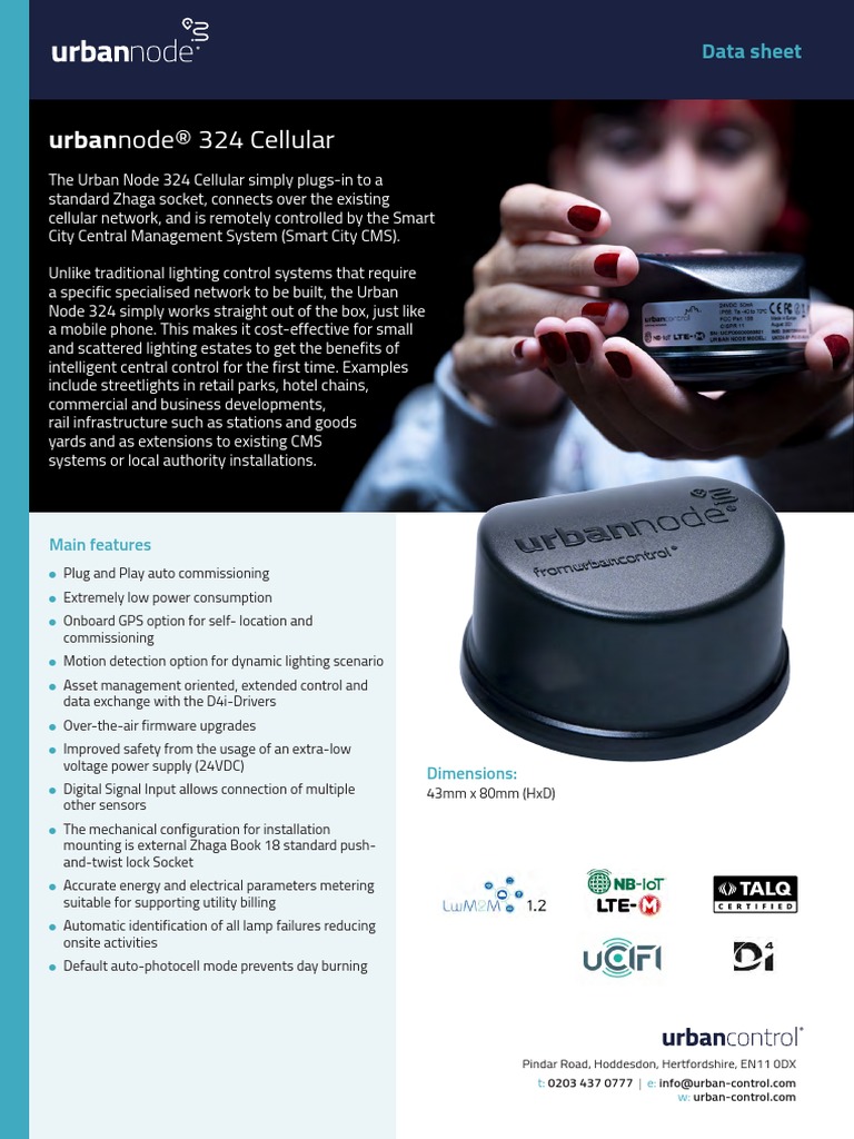 2864 Cellular Node Datasheet V4 D4i | PDF | Cryptography | Lighting