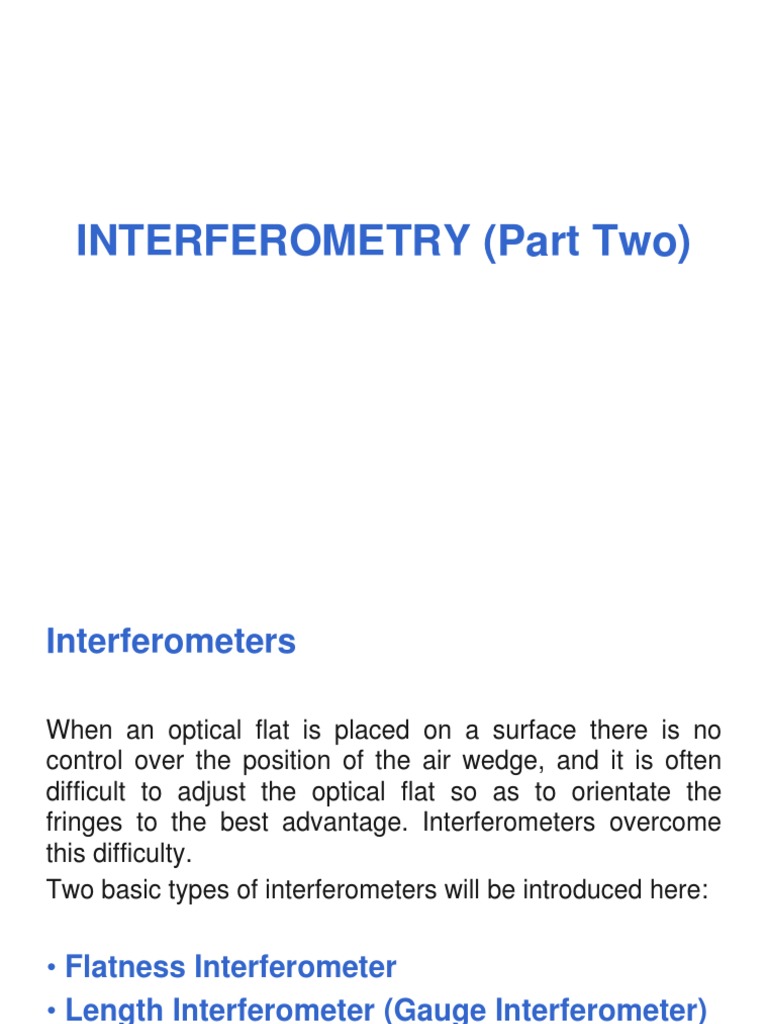 2 Interferometry 2 | PDF | Interferometry | Optics