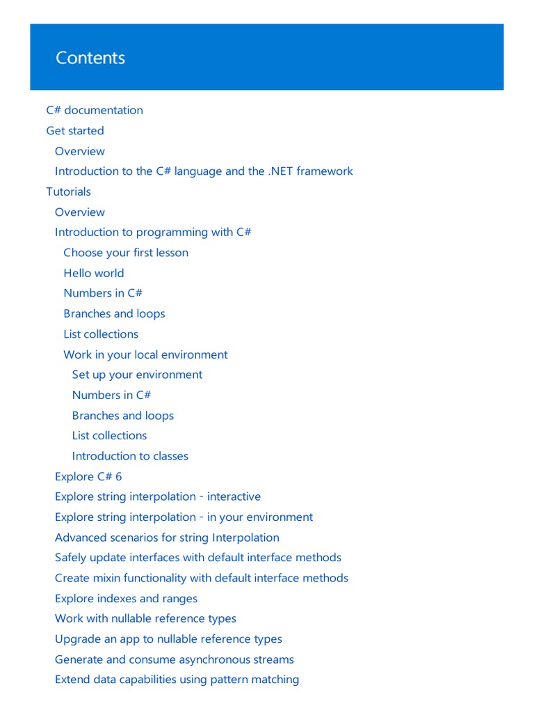 C Docs Pdf C Sharp Programming Language Language Integrated Query