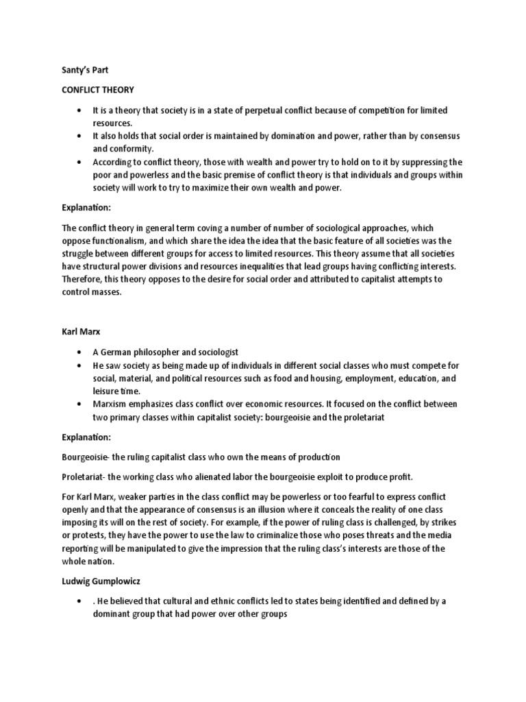 CONFLICT THEORY Script | PDF | Critical Theory | Sociology