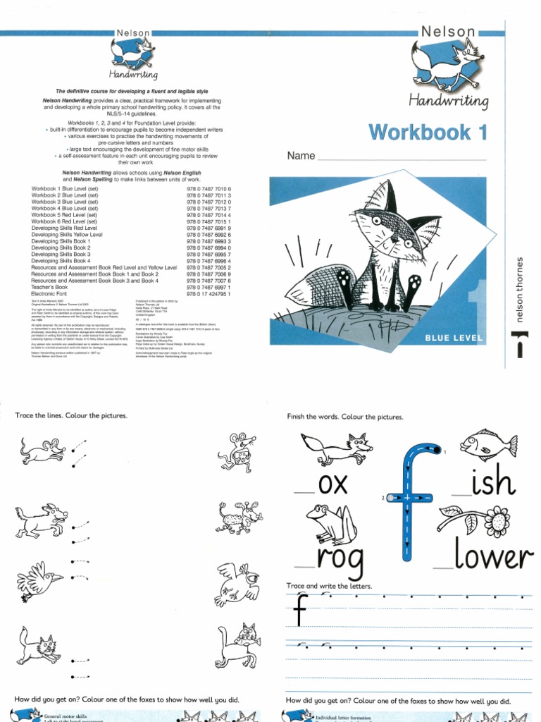 Nelson Handwriting Workbook 1 | PDF