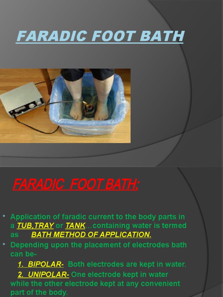 Faradic Foot Bath | PDF | Foot | Electrode