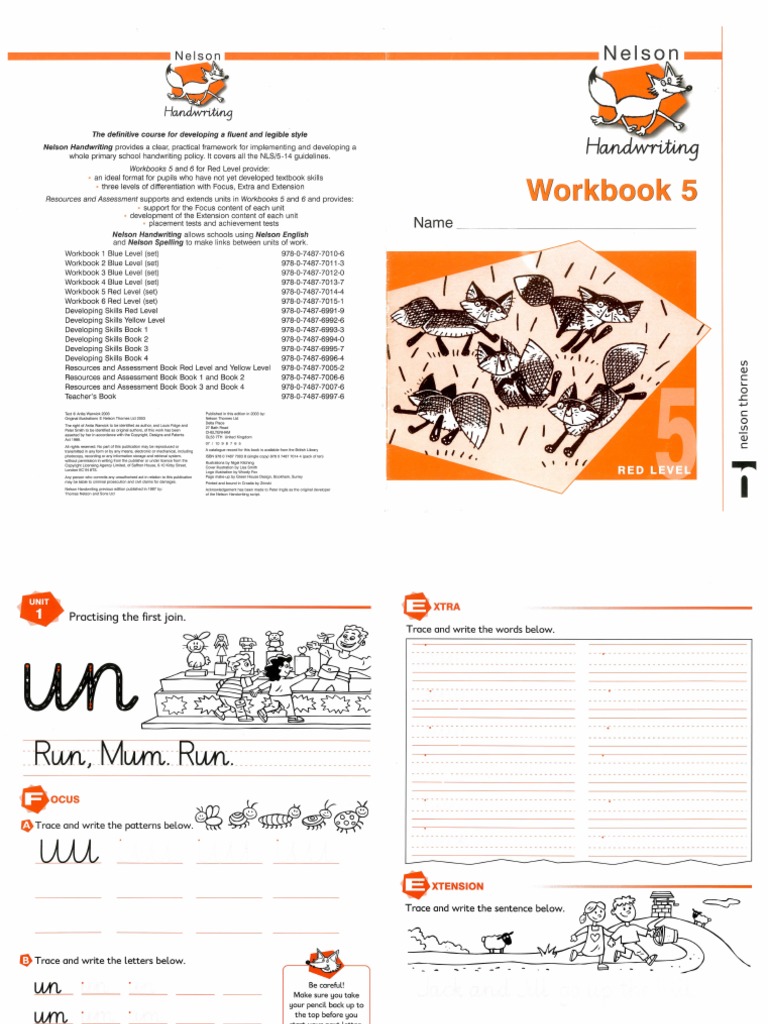 Nelson Handwriting Workbook 5 | PDF