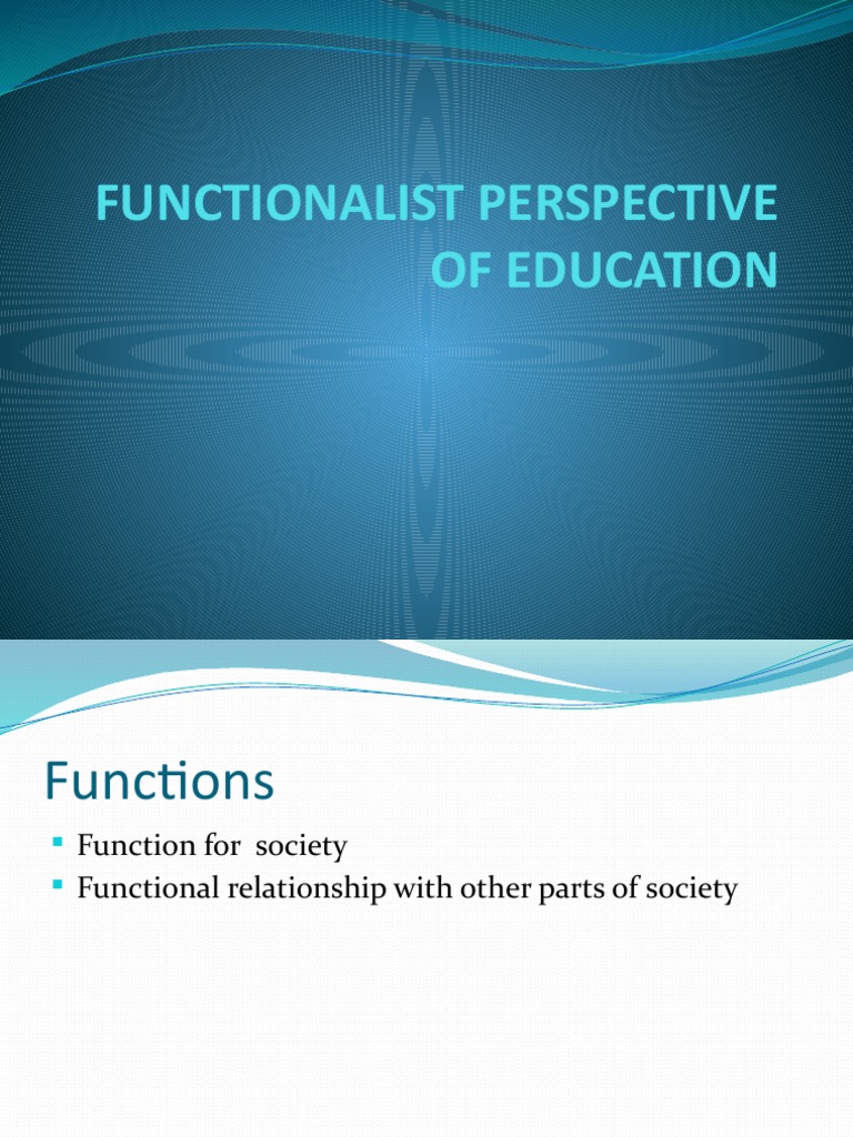 Functionalist Perspective of Education | PDF | Émile Durkheim | Society