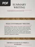 SUMMARY WRITING NOTES FOR CAMBRIDGE 0500 (First Language English Oral ...