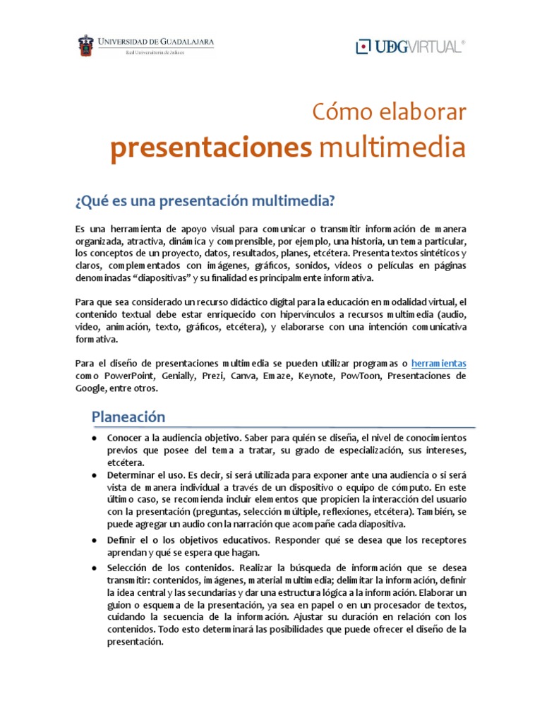 Cómo-elaborar-presentaciones-multimedia | PDF | Multimedia | Informática