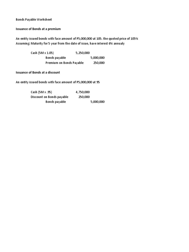 IA2 Worksheet-BONDS PAYABLE - 101010 | PDF | Bonds (Finance) | Book Value