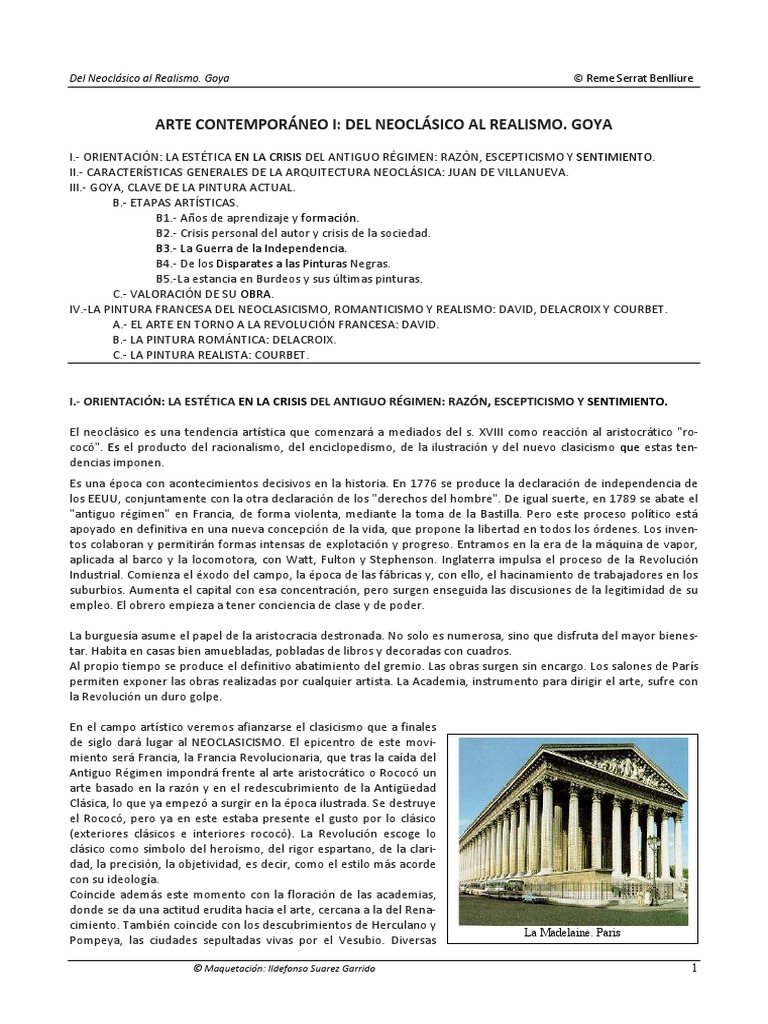 Neoclasico Al Realismo (Goya) | PDF | Francisco Goya | Pinturas