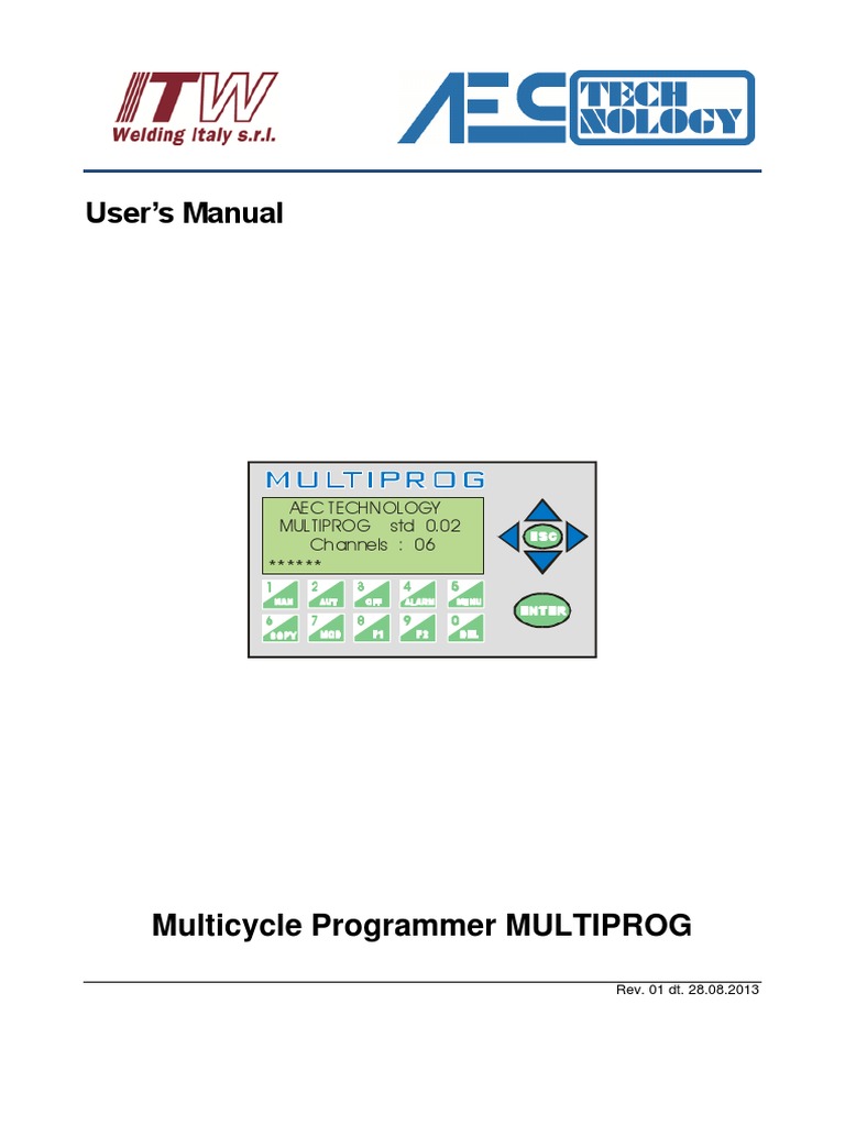 User's Manual: Aec Technology Multiprog STD 0.02 Channels: 06 | PDF | Menu (Computing ...