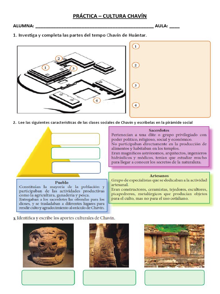 Actividades sobre la Cultura Chavín | PDF