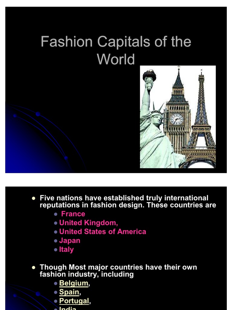 Fashion Capitals of The World | PDF | Fashion Design | Fashion