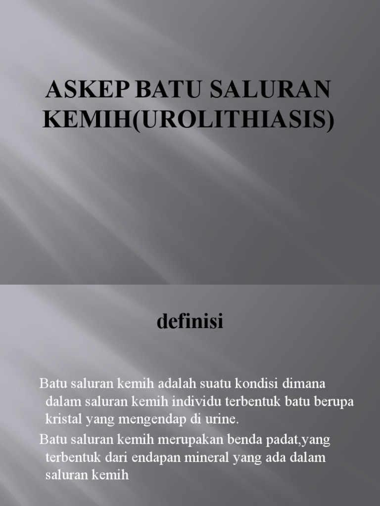 Askep Batu Saluran Kemih | PDF