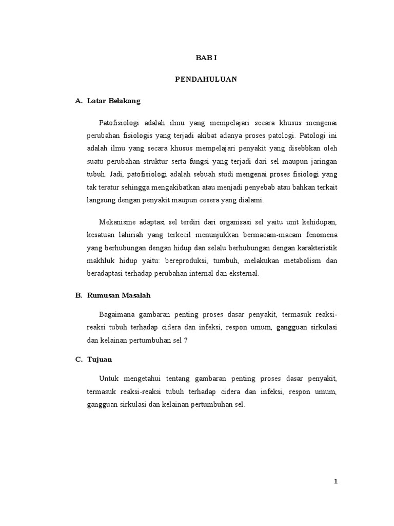 Makalah Patofisiologi Kel 1 | PDF