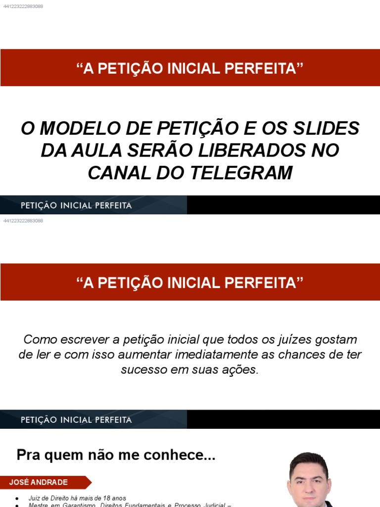 PIP - Slides Da Palestra | Download grátis PDF | Queixa | Advogado