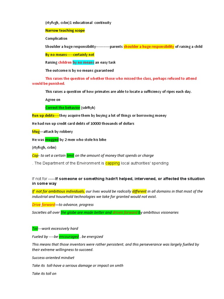 Shoulder A Huge Responsibility: Narrow Teaching Scope | PDF | Thought ...