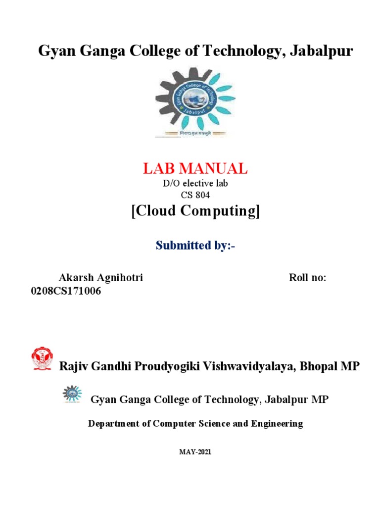 Cloud Computing Lab Manual | PDF | Cloud Computing | Web Application