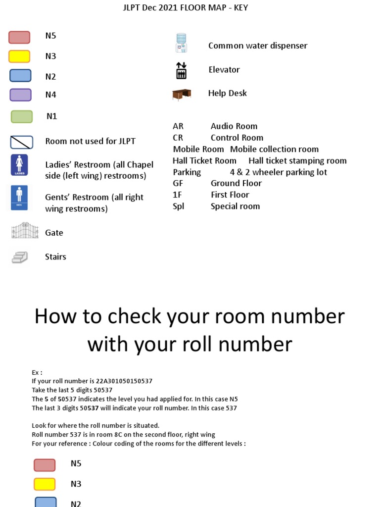 SJBHS Floor Map - JLPT July 2022 | PDF