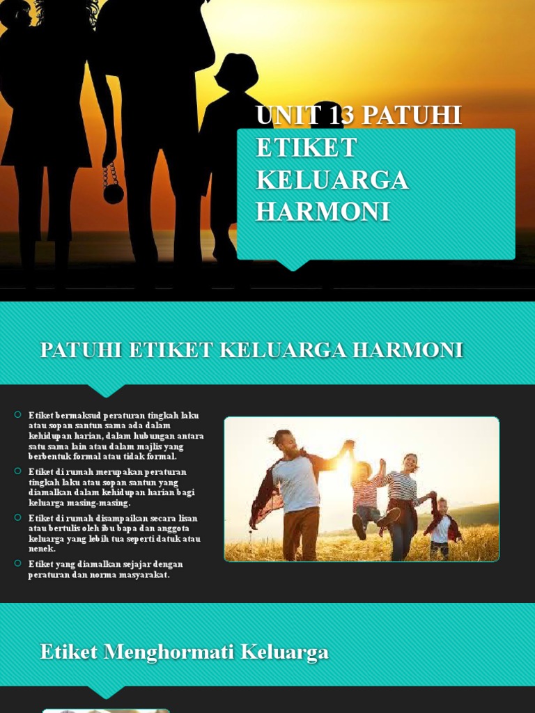 PM T1 KSSM Unit 13 Patuhi Etiket Keluarga Harmoni | PDF | Gaya Hidup