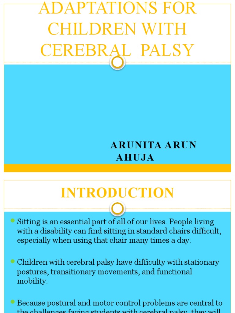 Sitting Adaptations For Children With Cerebral Palsy | PDF | Wheelchair ...